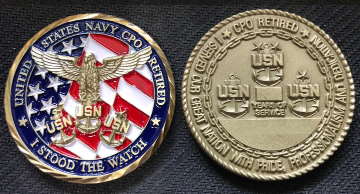 USN and Navy CPO Retired Coins – soscustomcoins